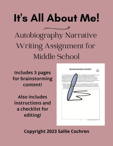 It's All About Me! Autobiography Narrative Writing Assignment for ...