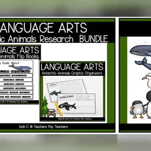 Animal Research Templates and Flip Books for the Antarctic BUNDLE by ...