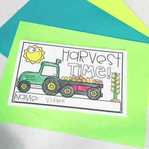 Harvest Time Interactive Vocabulary Readers Fall Readers Kindergarten