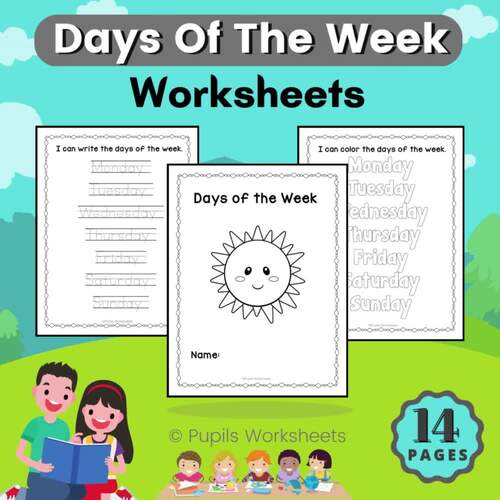Days of the Week Booklet for Worksheets Preschoolers by Pupil's Worksheets