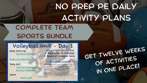 No Prep PE: Complete Team Sports Games & Activities Bundle for Middle ...