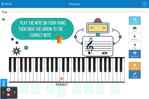 Piano Lesson - Landmark Notes Interactive BOOM Cards | TPT