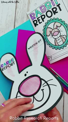 Rabbit Research Report & Spring Writing Craft | Easter Bulletin Board ...