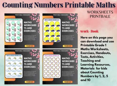 Counting Numbers Printable Maths Worksheets and Exercises | TPT