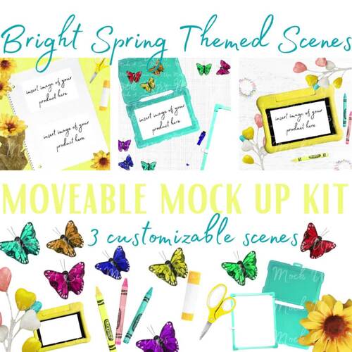 Spring 3 Scene Mock Up with Moveable Images and Customizable Scenes