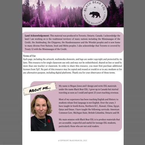 ESL Reading Activity for Qatari Middle School Students - Chapter 2