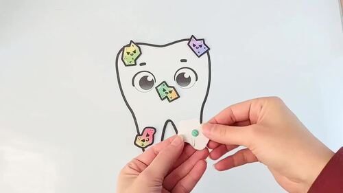 Dental Health Month Tooth Fairy Craft with Coloring Writing Cutting ...