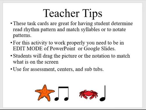 Ocean Drag and Drop Activity for Ta & Titi by Miss Jayna's Music