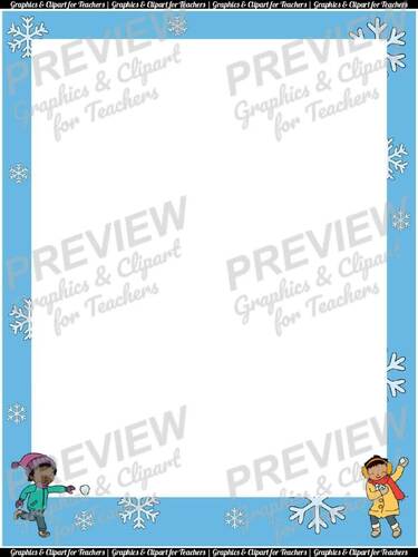 Winter Borders for All Season Holiday Activities {Clipart for Teachers}