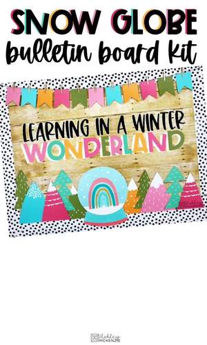Winter Snow Globe Bulletin Board or Door Decor by Ashley McKenzie