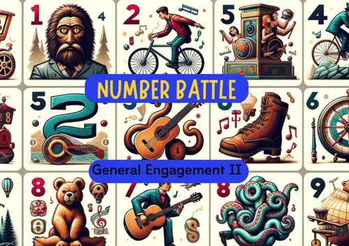 Number Battle - General Engagement II **FLASH CARD GAME** by Aspire Above