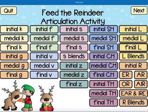 Feed the Reindeer Articulation Boom Cards™ Christmas Articulation ...