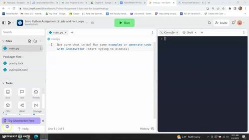 Intro To Python Programming Assignment 4 Python Lists And For Loops 