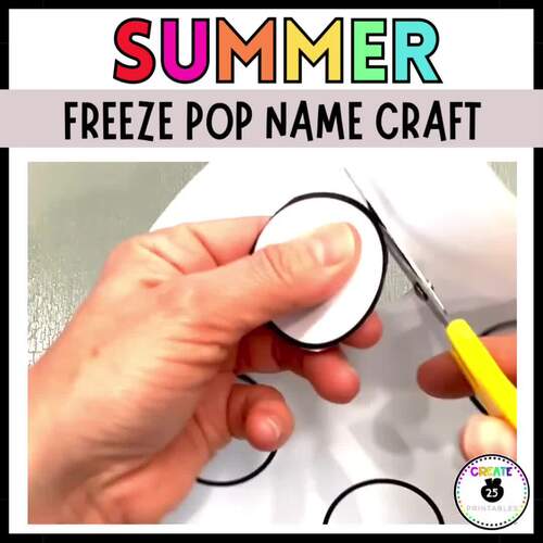 Freeze Pop Name Craft | Summer Name Writing Activity | Preschool ...