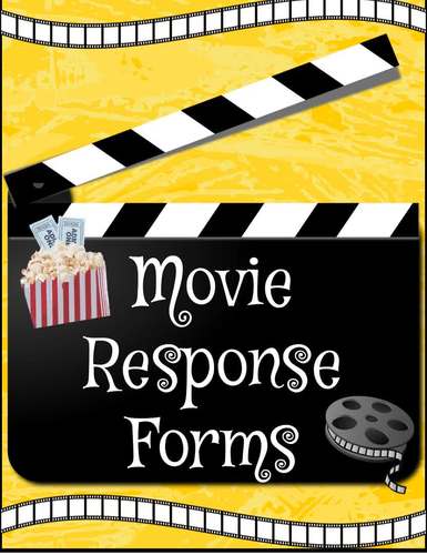 Movie Response Forms by Cindy's Treasures | TPT