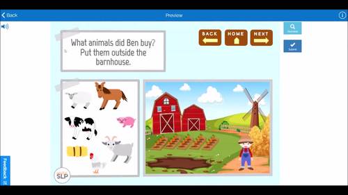 Short Stories: One Sentence Stories (Level 1E) Boom Cards™ by Mau SLP