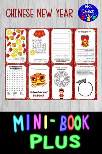 Chinese New Year Minibook PLUS 6 Resources with Boom Cards by Miss Esther