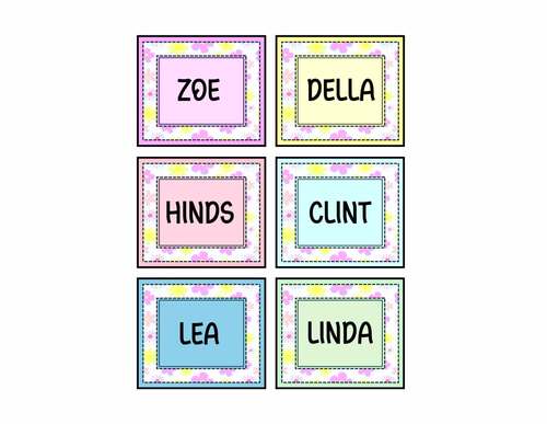 Printable Name Labels, Locker Labels, Mailbox labels, Bin Tags,Name Plates