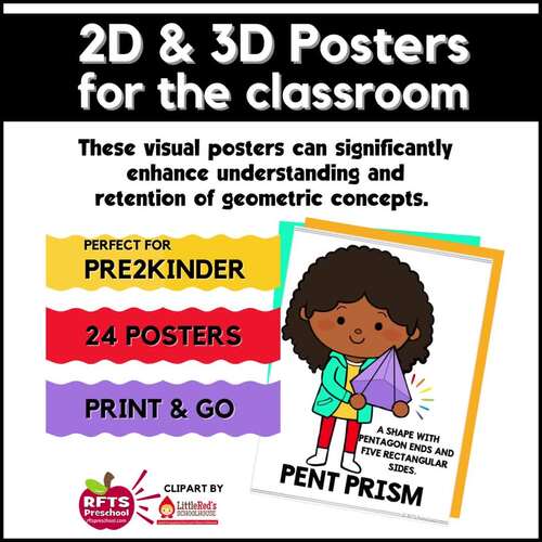 2D AND 3D SHAPE POSTERS by RFTS-Preschool | TPT