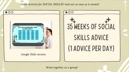35 Weeks of Social Skills Advice Google Slides, BOOM , Social Skills ...