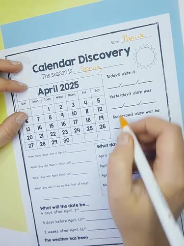 Monthly Calendars Math Worksheets - July 24 to July 25 - Free Updates SET 2