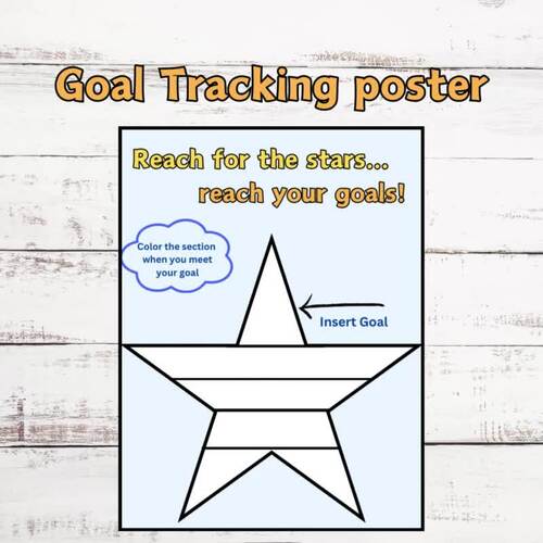 Goal tracker and incentive poster. by Life in Kinderland | TPT