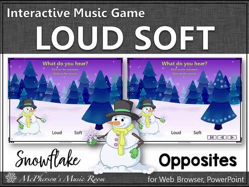 Winter Music Dynamics Loud Soft Interactive Music Game {snowflake}