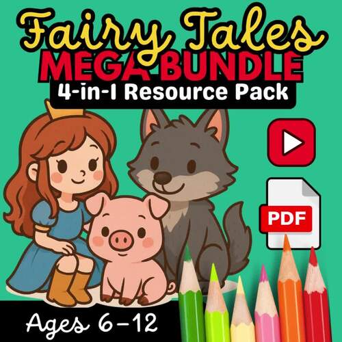 Fairy Tale Story Map & Reader Theater | Fractured Fairy Tales Coloring ...