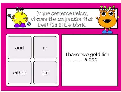 Parts of Speech BOOM Cards- COORDINATING CONJUNCTIONS | TPT