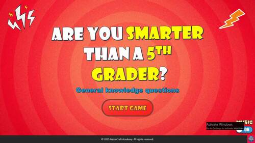 Are You Smarter Than a 5th Grader? General Knowledge Quiz by GameCraft ...