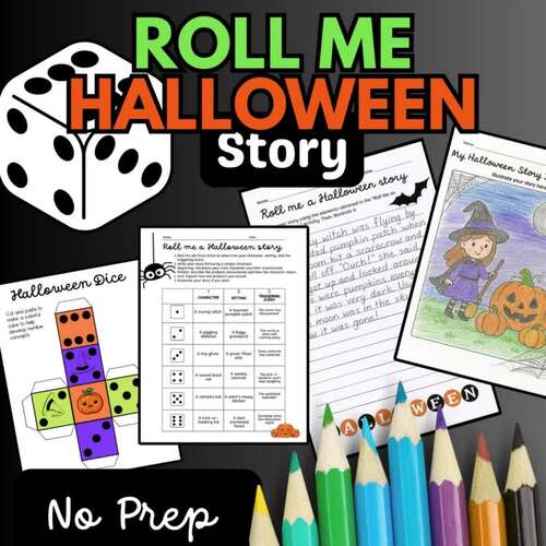 Roll a Halloween Story, Short Stories, Worksheets: Grades 2–5 Writing ...