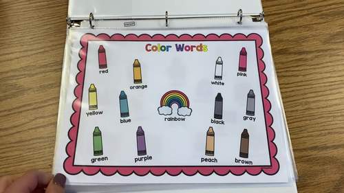 Writing Center Word Work Seasonal Vocabulary Picture Word Cards | TPT