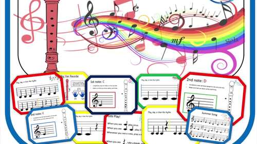 Learn to Play Recorder with Fingering Charts by Mrs Lena | TPT