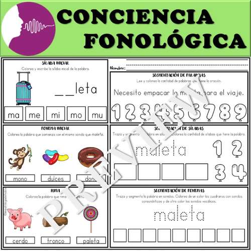 Rima Sonido Inicial Sílaba Inicial Conciencia Fonológica División de ...