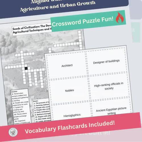 HSS 6.2.2 Puzzle Pack | Seeds of Civilization: Agriculture & Urban Growth