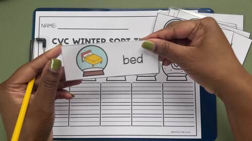 Phonics Sort the Room|Short Vowels, Digraphs,Blends and More| Winter