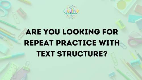 Text Structure Task Cards | Print & Google Forms | TPT