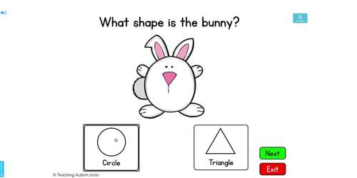 Easter Boom Cards 2D Shape Matching | Special Education Distance Learning