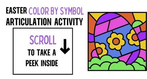 Easter Articulation Color By Code: SH, CH, TH, J by Jennie's Speech Room