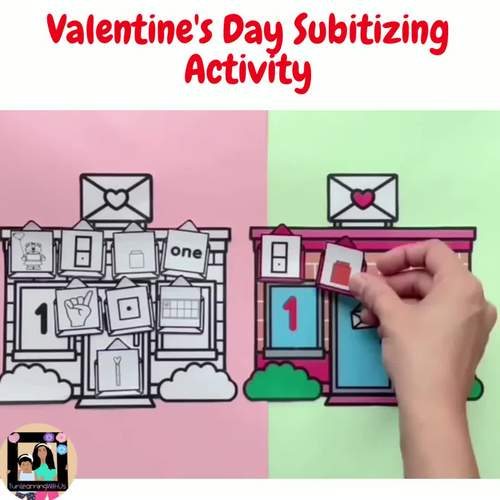 Valentine's Day Subitizing Math Activity | Counting 1-10 Math Center