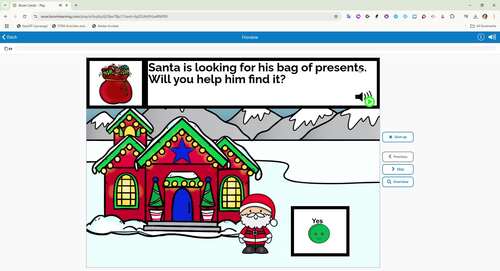 Help Santa Find His Bag of Presents. Interactive Language Activity