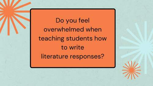 Short Constructed Reading Responses to Literature (SCR) Printable Resources