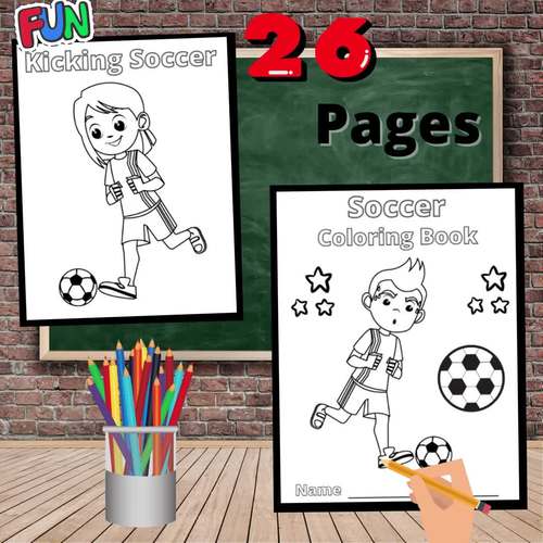 Soccer Activity Craft Coloring Pages Book Resource Activities No Prep