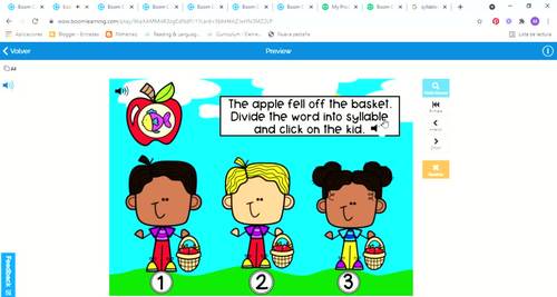 BOOM CARDS: DIVIDE WORDS SYLLABLES | Apples | Back to school | Distance ...