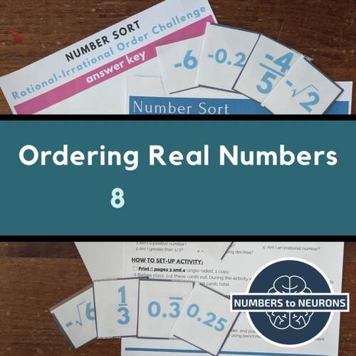 Fun Ordering Real Numbers Activity 8th Grade Rational and Irrational ...