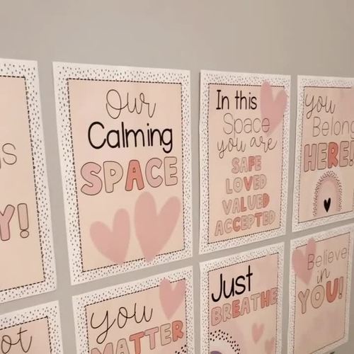 Calming Corner Classroom Posters | Motivational | Bulletin Board Decor