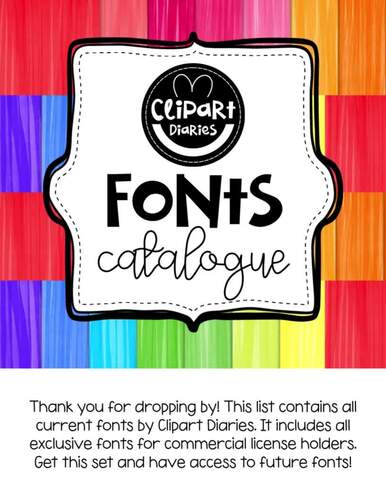 Fonts for Teachers by Diary Fonts, ALL Fonts Commercial Use License ...