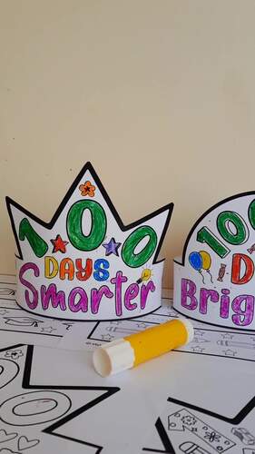 100th Day of School Crowns Hats Headbands Activities | 100 Days of ...