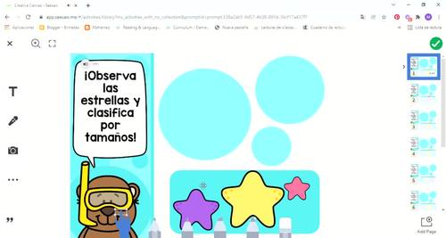Digital Sort by Size in Spanish | Ordenar Tamaño | Google Slides y Seesaw