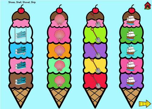 Digital Disappearing Articulation Ice Cream Game - SH CH TH J L & L BLENDS